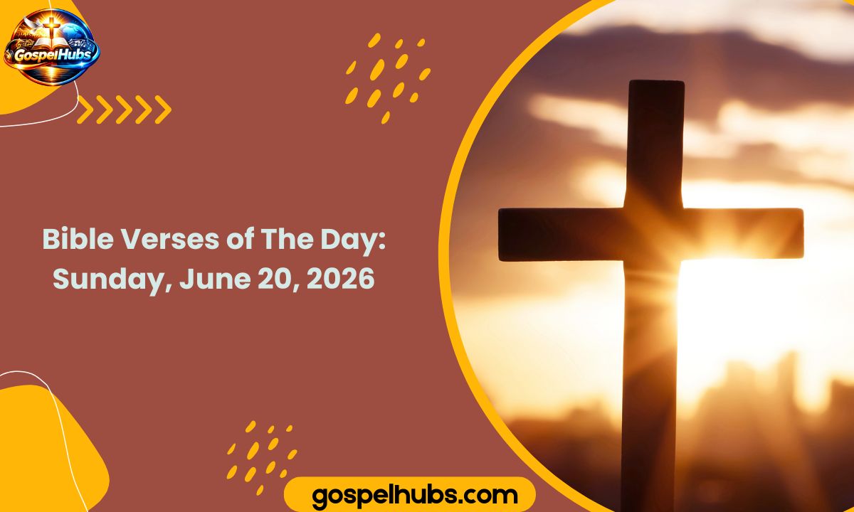 Bible Verses of The Day: Sunday, June 20, 2026